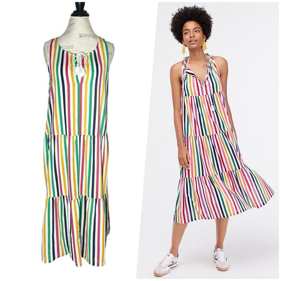 J. Crew Factory | Dresses | J Crew Factory Women Rainbow Candy Stripe ...